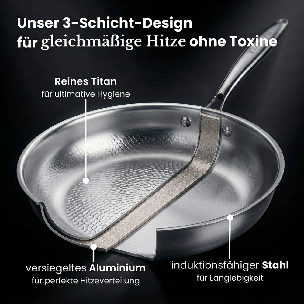 TitaniumPro™ Pfanne – 100% Titan, giftfrei & extrem langlebig